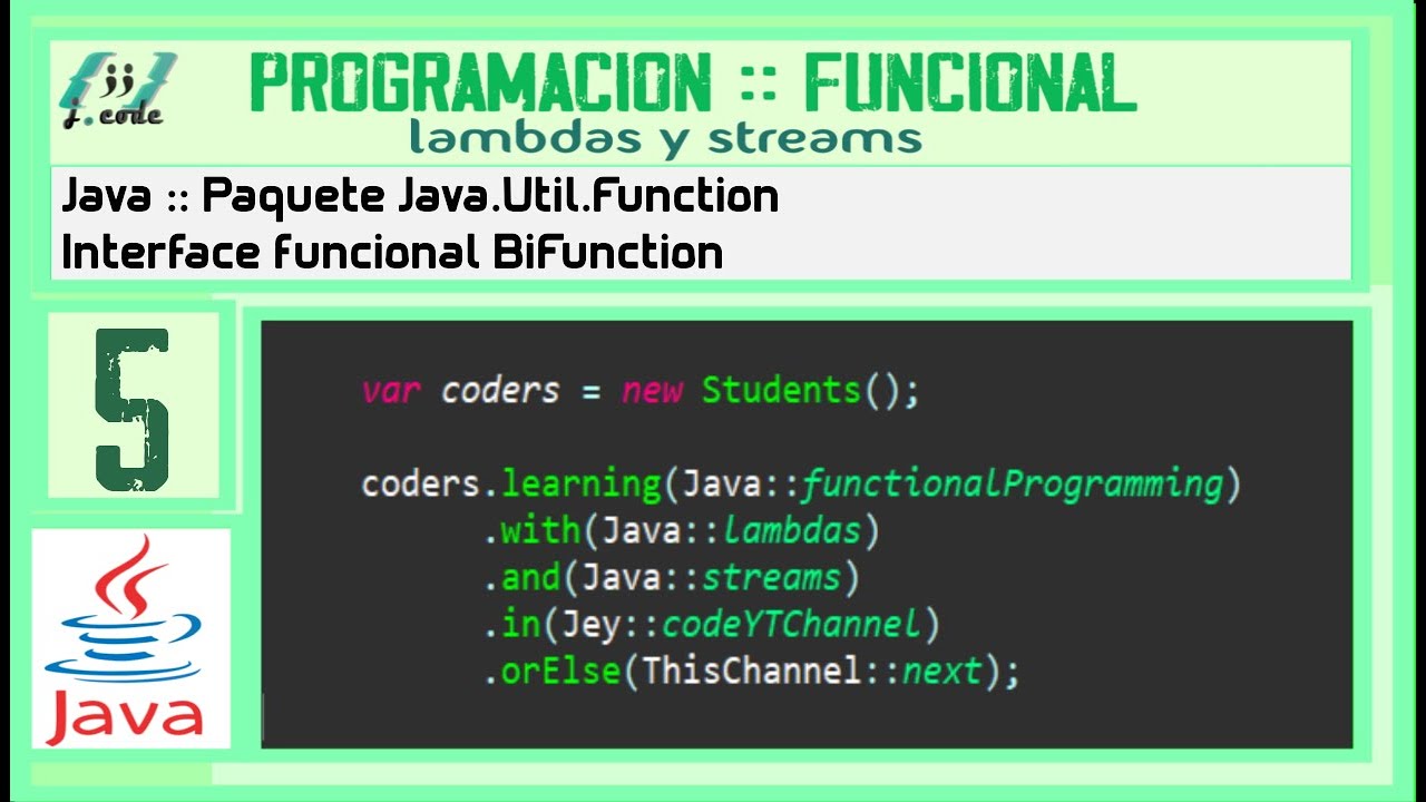 Programación FUNCIONAL en JAVA | BIFUNCTION | Lambdas en java