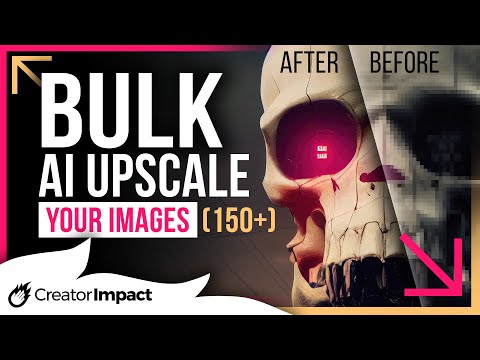How to BULK AI Upscale Images & Ai Art (Topaz Gigapixel AI Tutorial)
