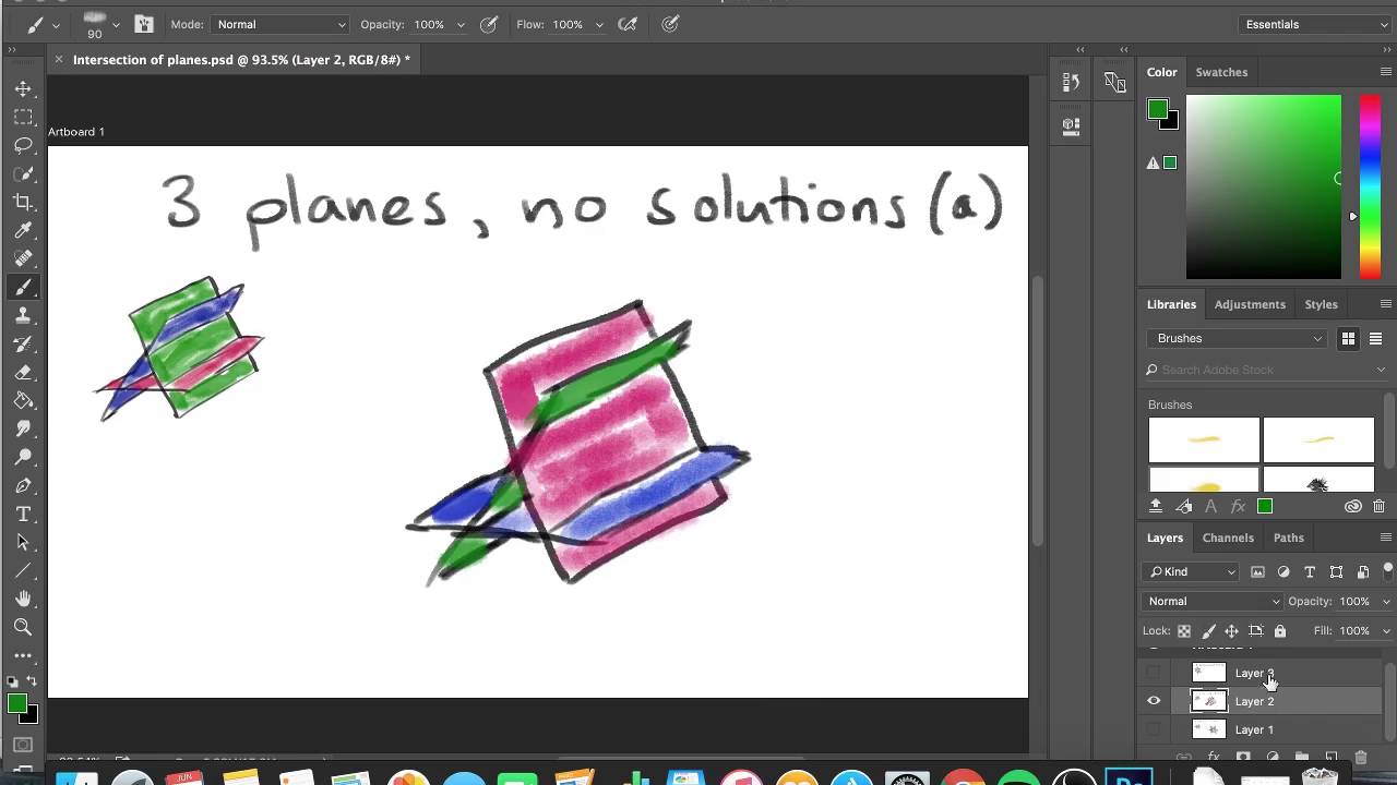 How to draw intersections of planes