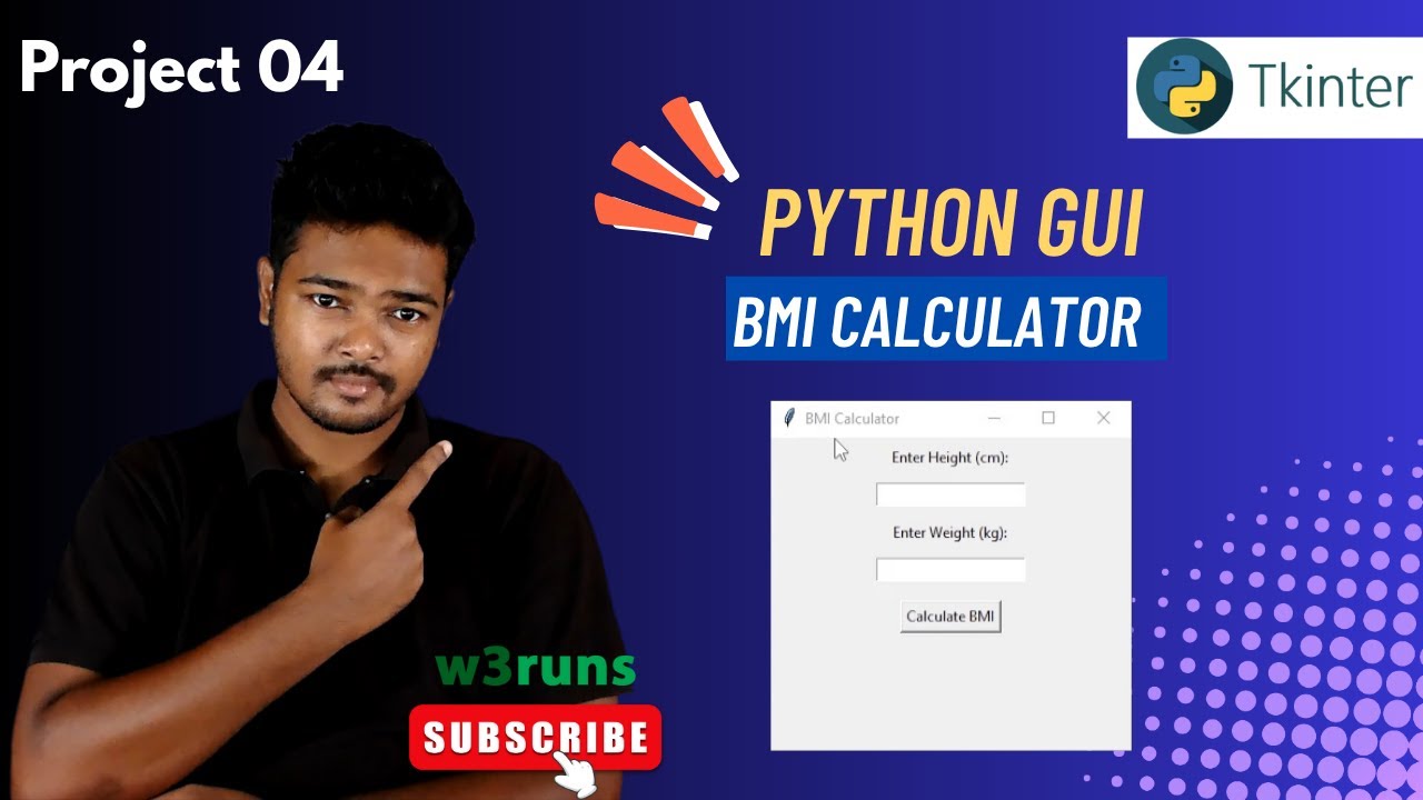Build a BMI Calculator with Python Tkinter | GUI Project Tutorial