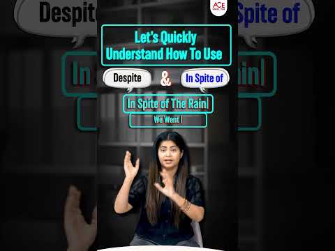 Use of Despite and In Spite Of | Basic English Grammar #shorts