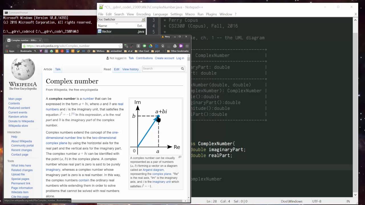 Very basic ComplexNumber class java walkthrough