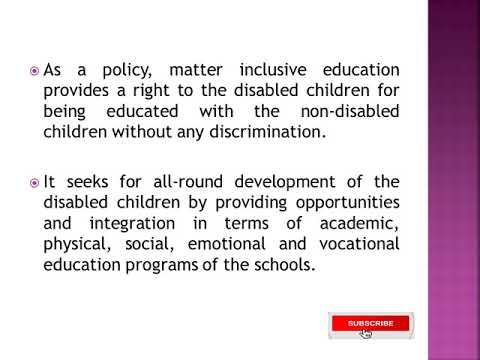 Concept of Inclusive Education/School
