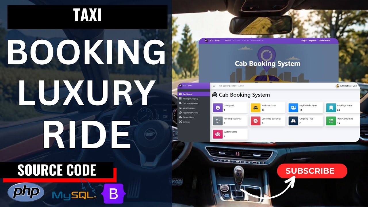Cab Booking System using PHP & MySQL | Free Source Code Download