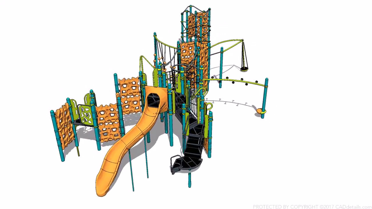 Playground Structure 3D Model by CADdetails.com