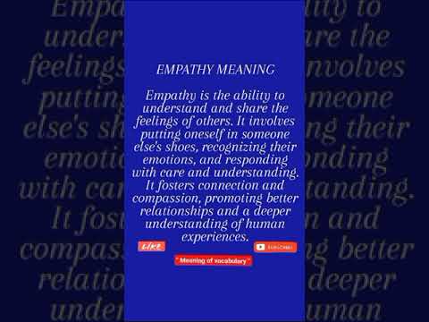 Empathy meaning | meaning of vocabulary