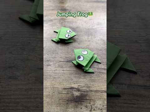 EASY ORIGAMI JUMPING FROG TUTORIAL | FUNNY ORIGAMI FROG FROM CHILDHOOD | DIY ORIGAMI JUMPING FROG