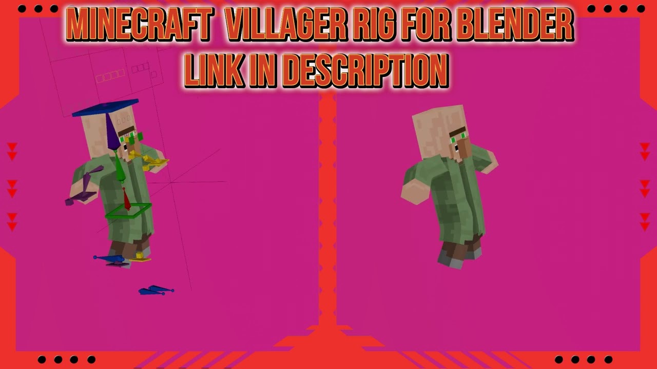 Minecraft Villager Rig for Blender