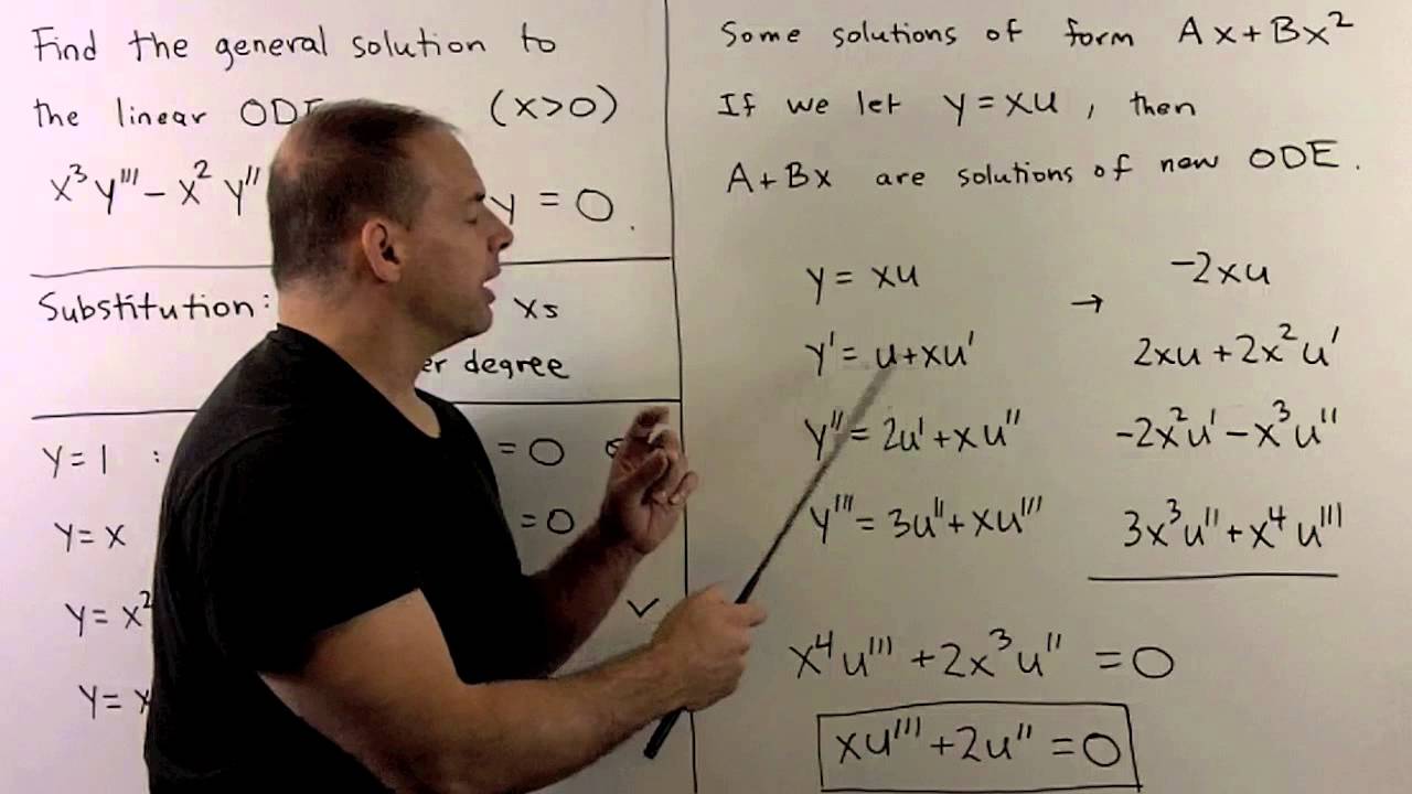 Example: Solving ODE by Substitution