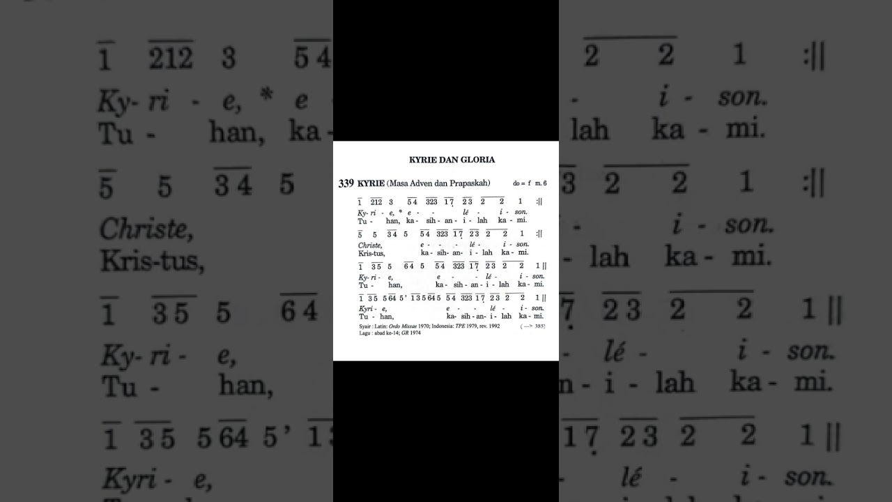 PS 339 Kyrie (masa Adven & Prapaskah)