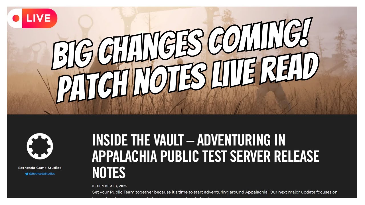 New PTS Patch Note Read! BIG CHANGES coming to Fallout 76?!