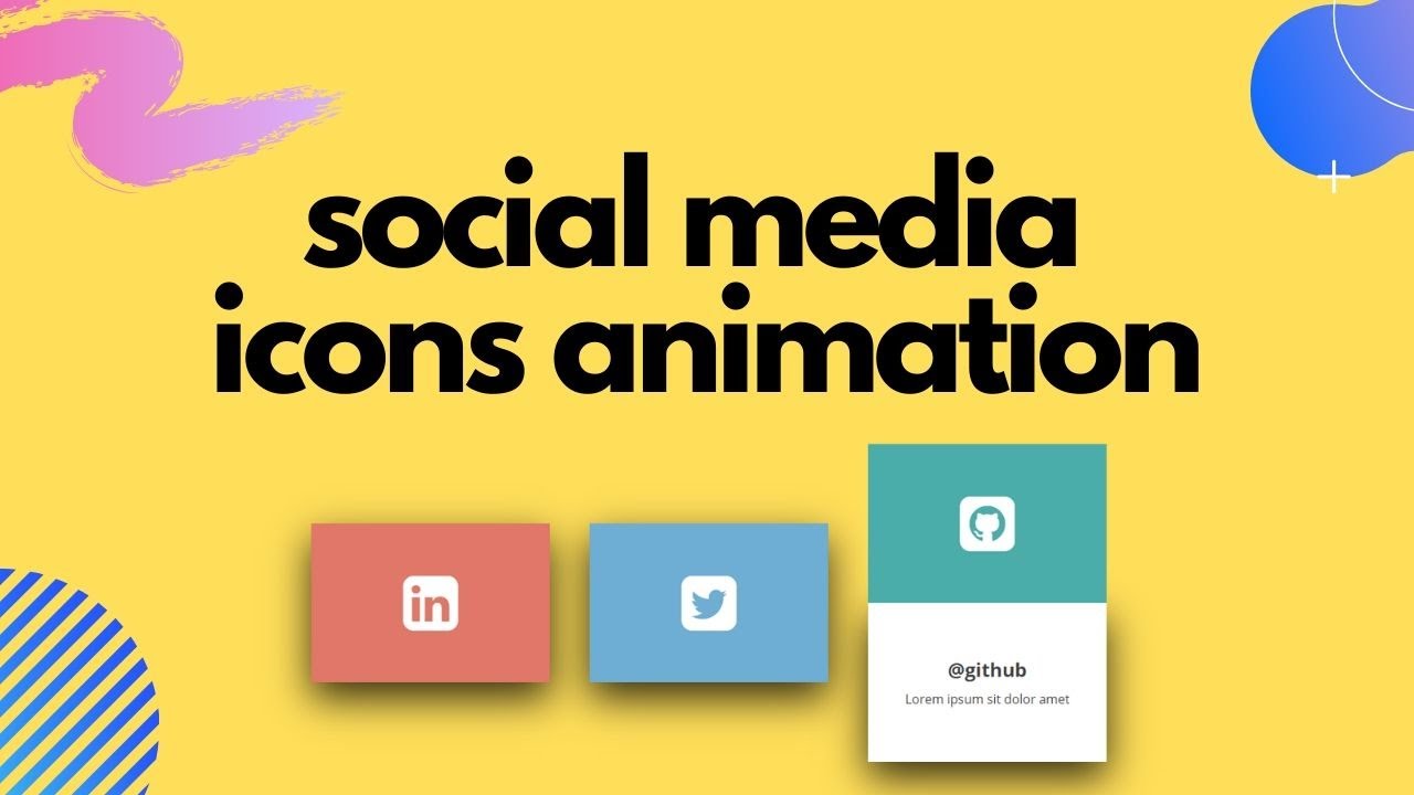 Create Social Media Icons Animation CSS & HTML