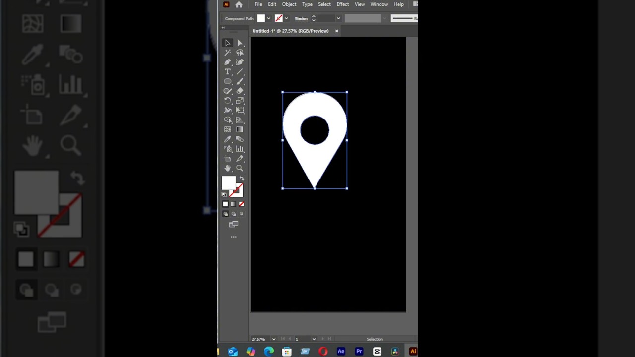 How to Create location pin icon or map marker icon in Ai Tutorials