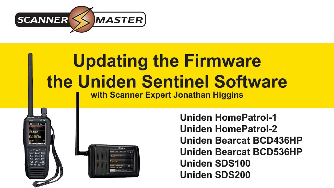 Uniden HomePatrol Series Scanners | Updating the Firmware with Uniden Sentinel Software