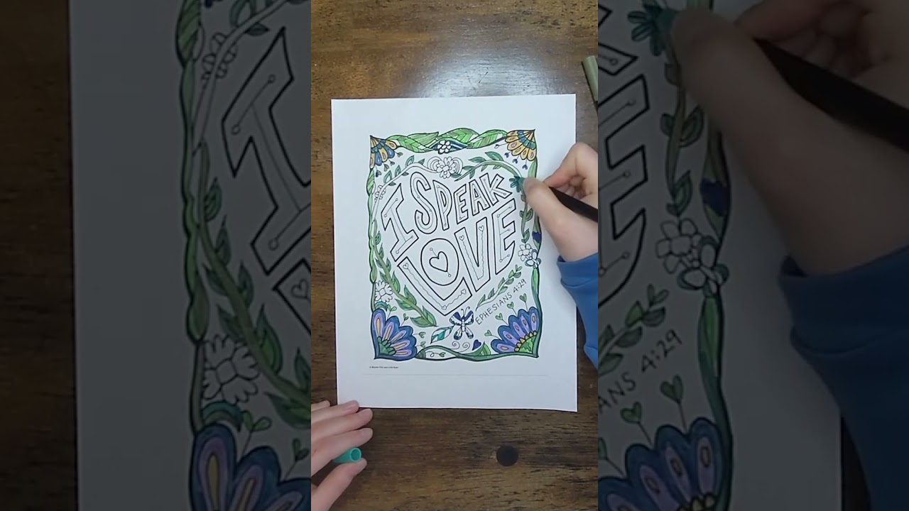 I Speak Love Coloring Page - FREE Downloadable