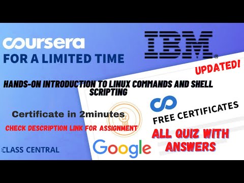 Hands on Introduction to Linux Commands and Shell Scripting,(week-1-4) All Quiz Answers.#coursera
