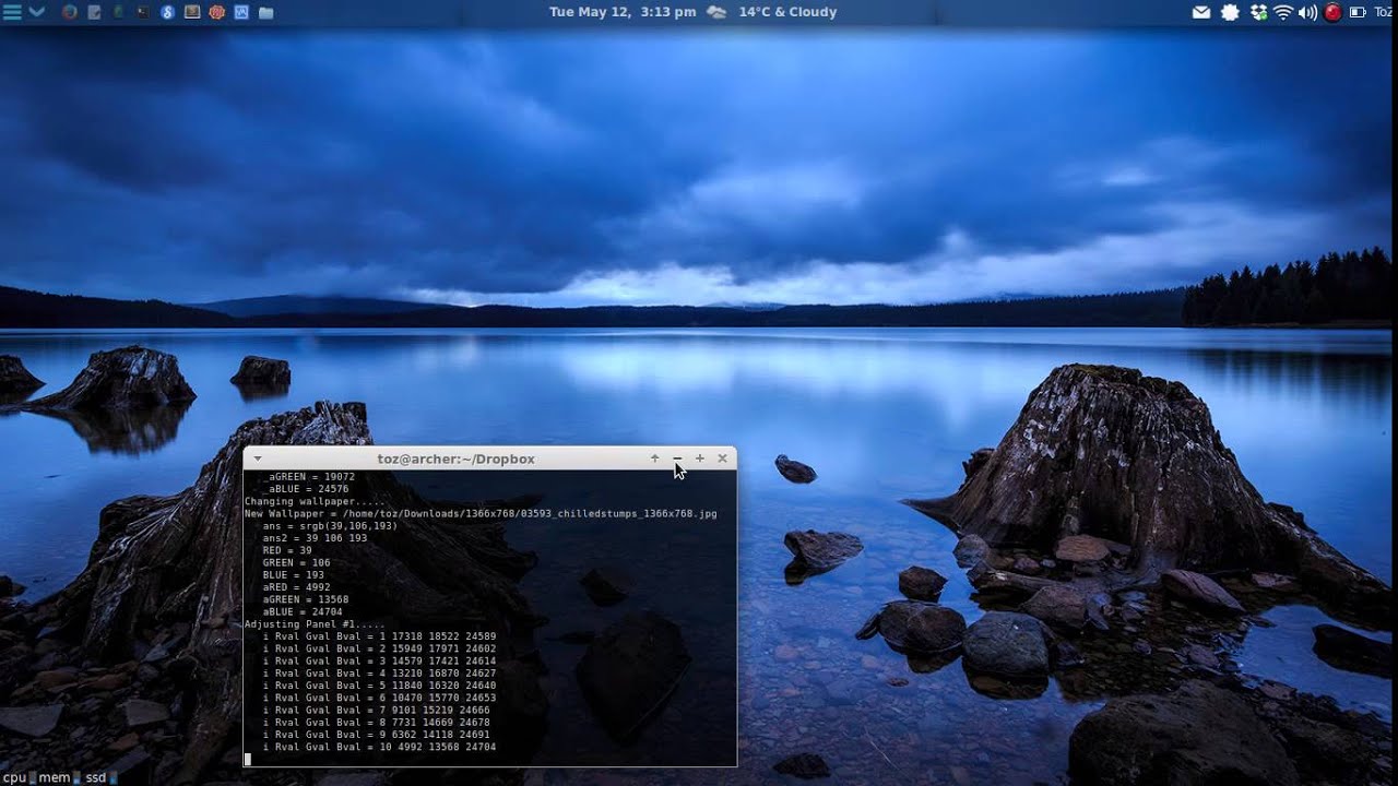 Xfce Wallpaper Changer / Panel Fader