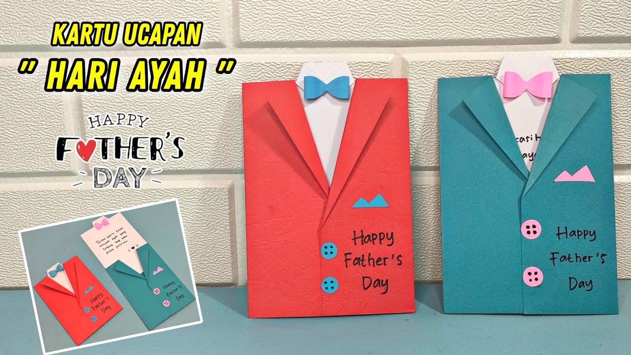 Cara Membuat Kartu Ucapan Hari Ayah || Kado Untuk Hari Ayah || Father's Day Greeting Cards