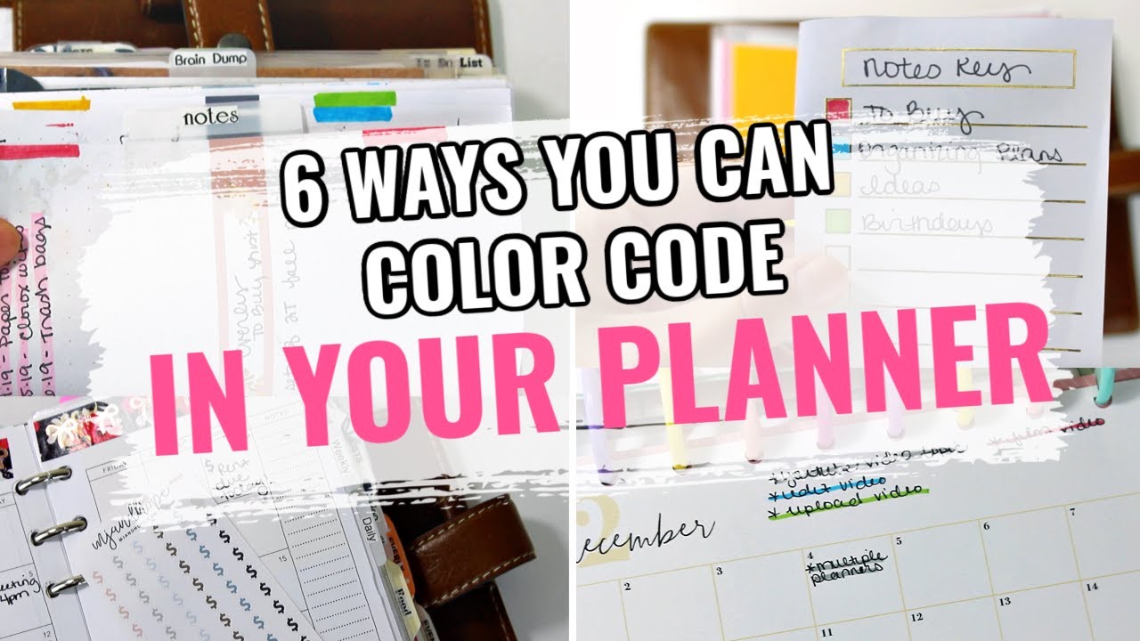 6 Ways You Can Color Code In Your Planner
