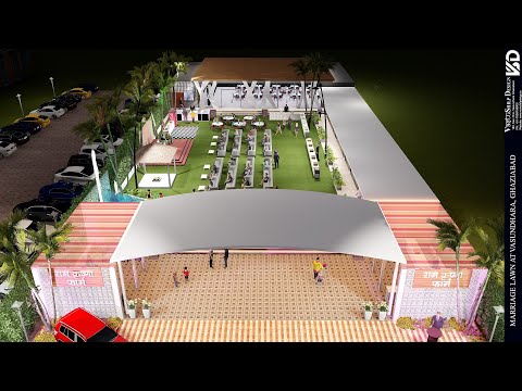 3D WALKTHROUGH FOR MARRIAGE LAWN DESIGNED BY STUDIO VASTUSHILP DESIGN