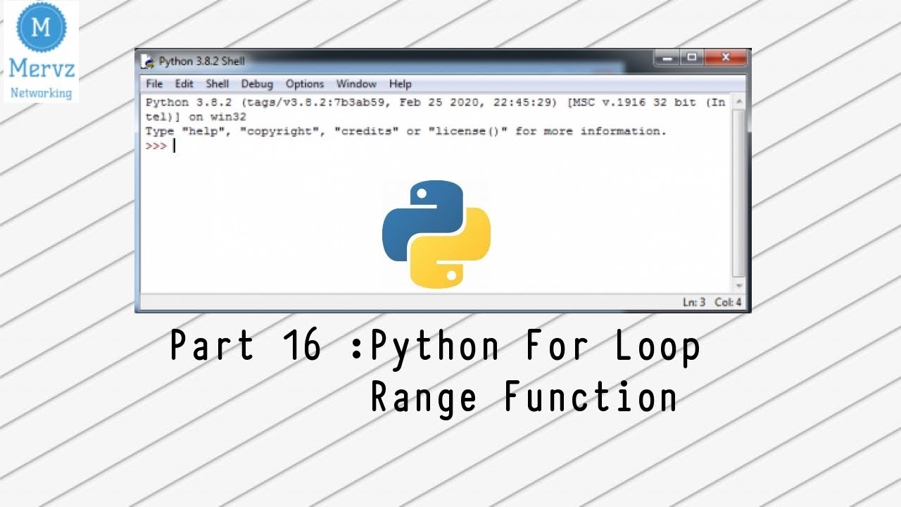 Python Training Part 16: Python for loop with range function