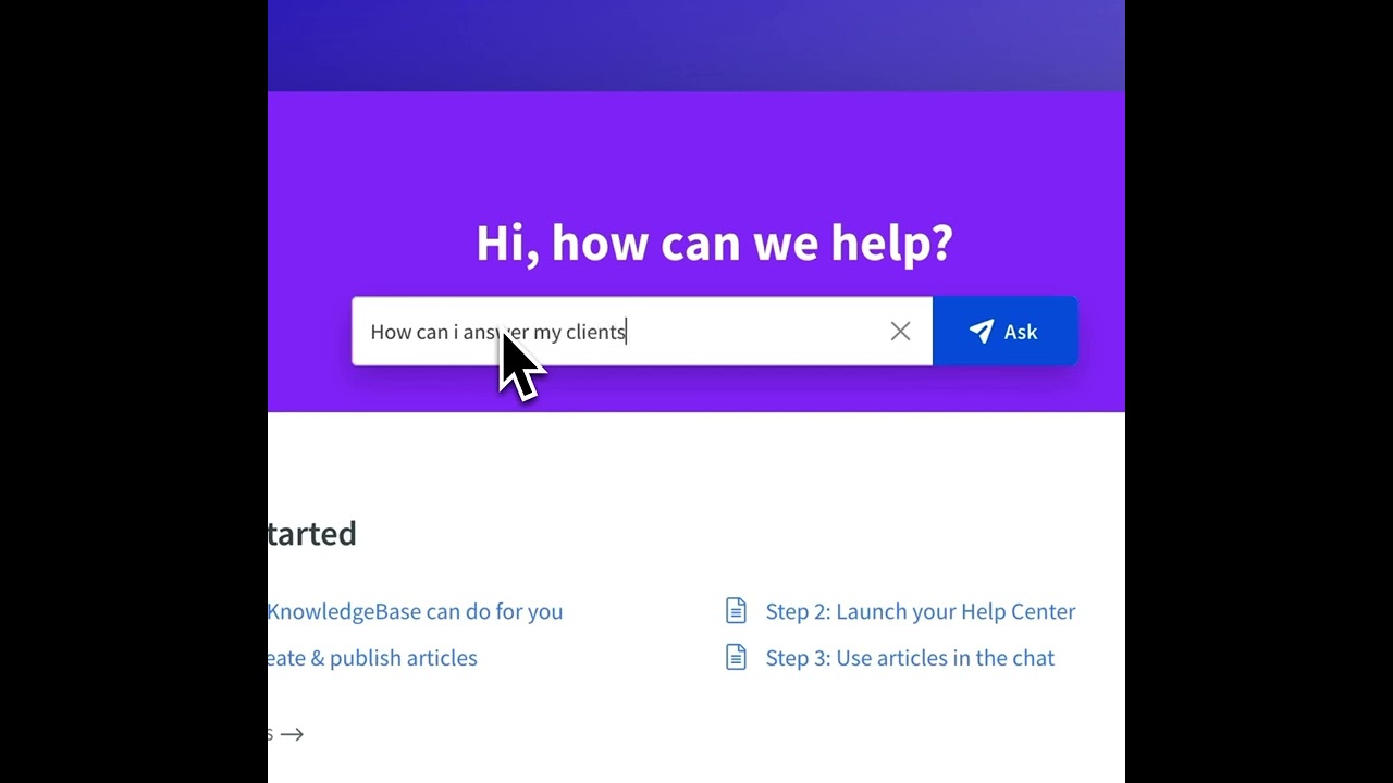 KnowledgeBase AI-powered search feature: QuickAnswer