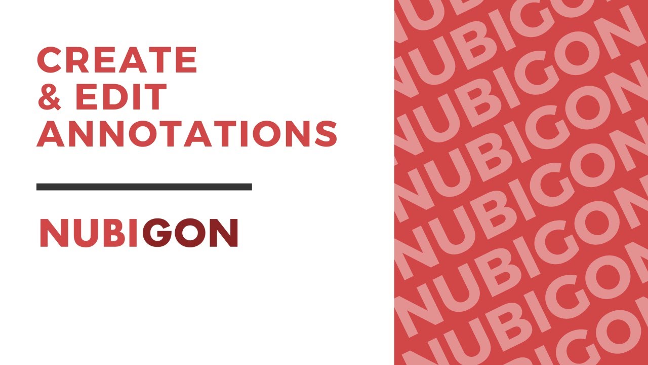 How to create & edit annotations