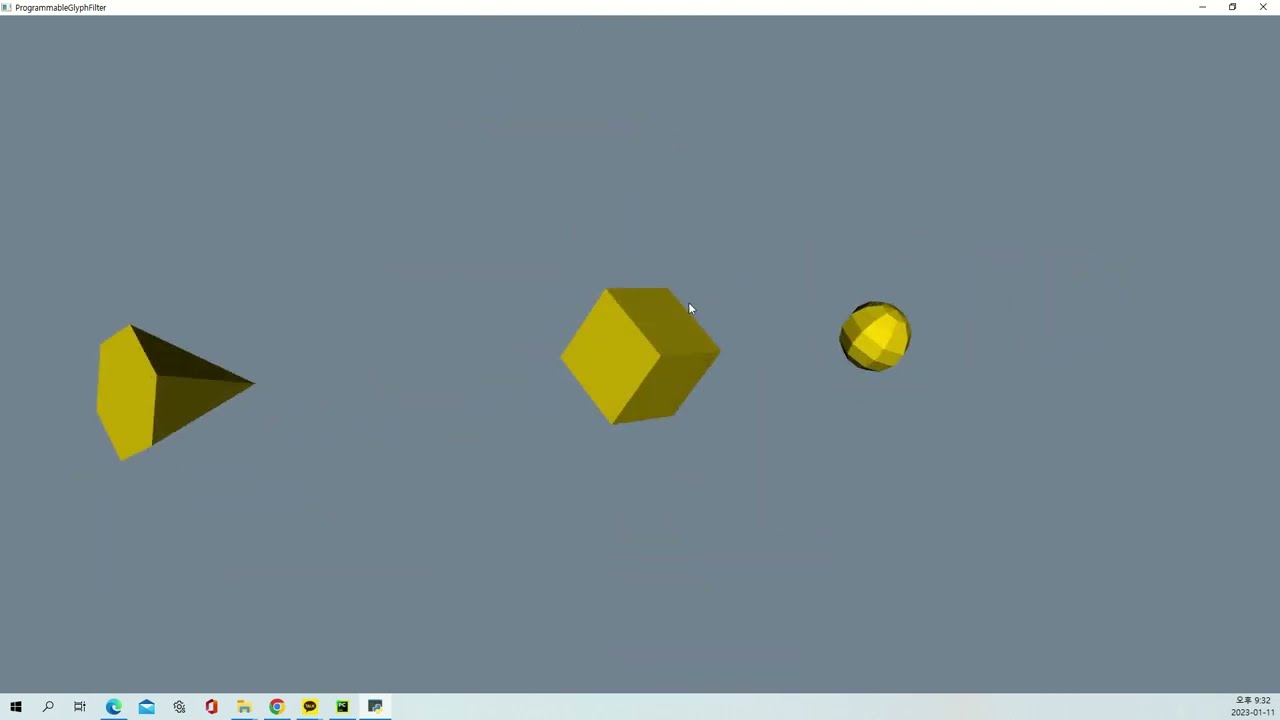 VTK Python Example - ProgrammableGlyphFilter