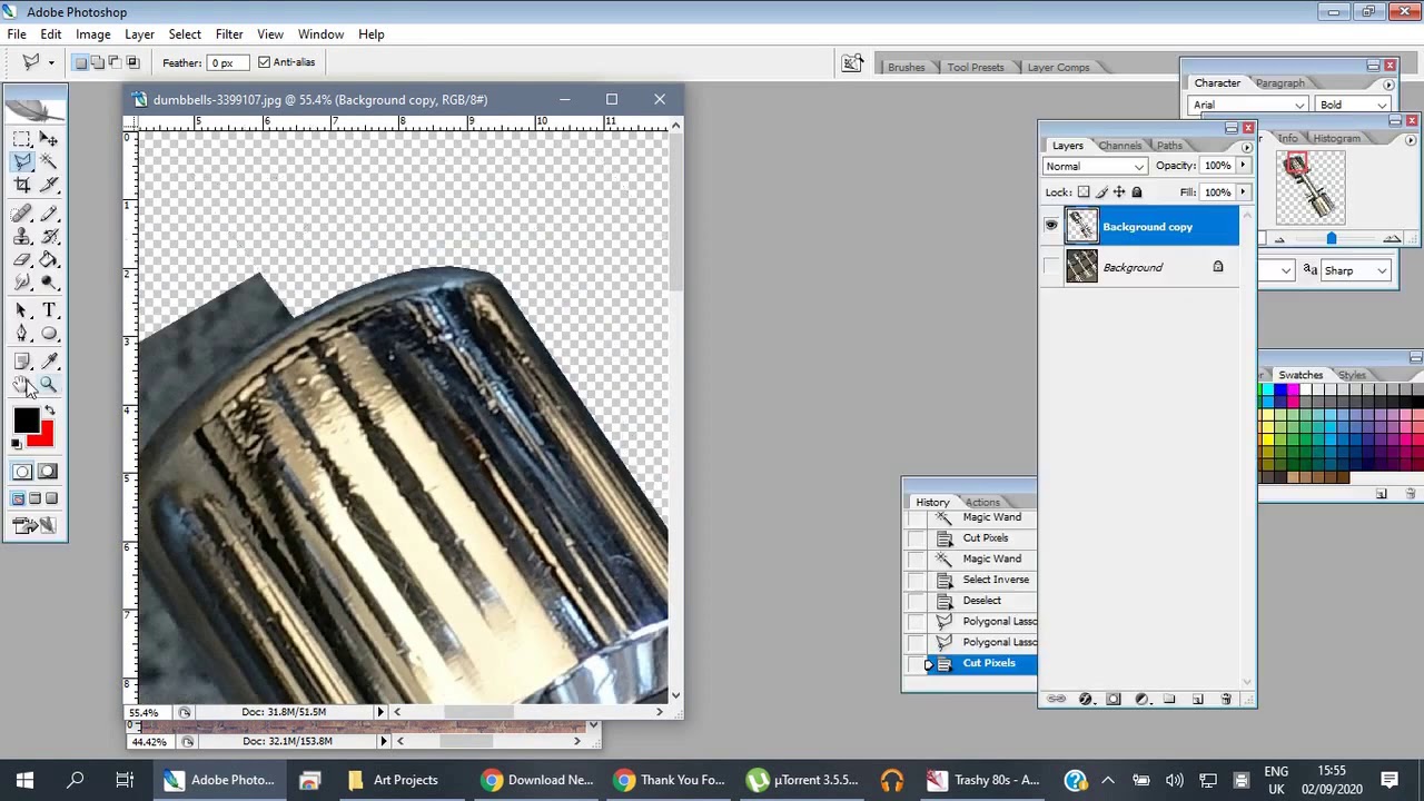 Making a Dumbbell PNG.