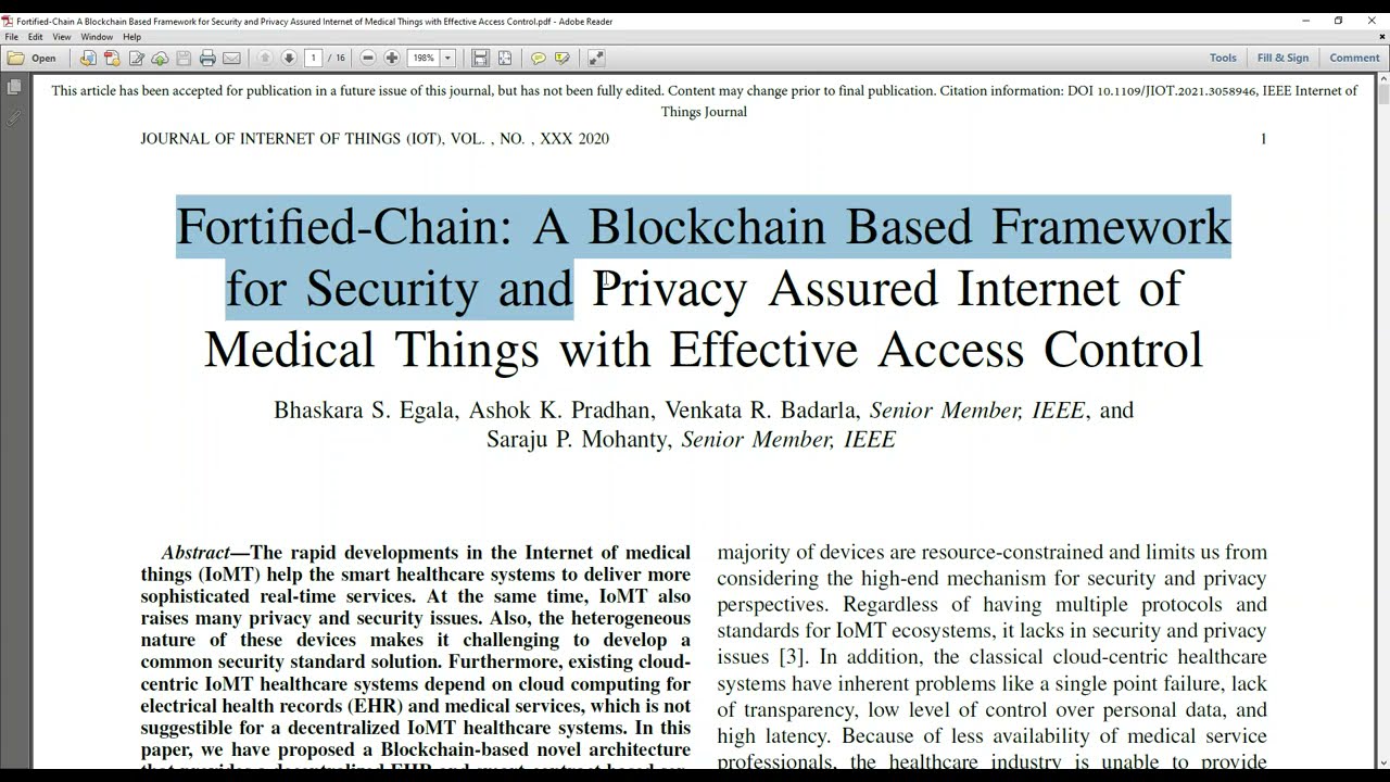 Fortified-Chain: A Blockchain-Based Framework for Security and Privacy-Assured Internet of ...