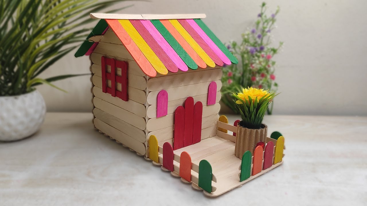 How to Build a Miniature House! | Creative Ice Cream Stick House