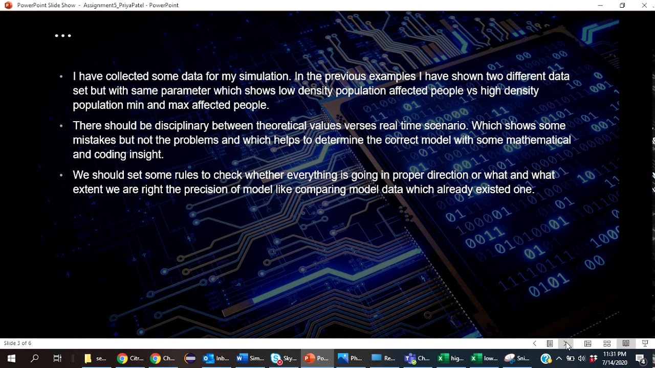 Testing, Verification & Validation for Simulation and Model.
