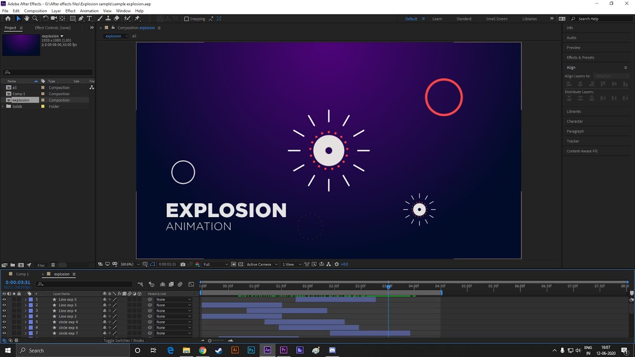 3 Motion Graphic Explosions Techniques | After Effects | No third party plugins