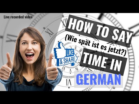 Learn how to say time in German / Live session video/ Demo of teaching