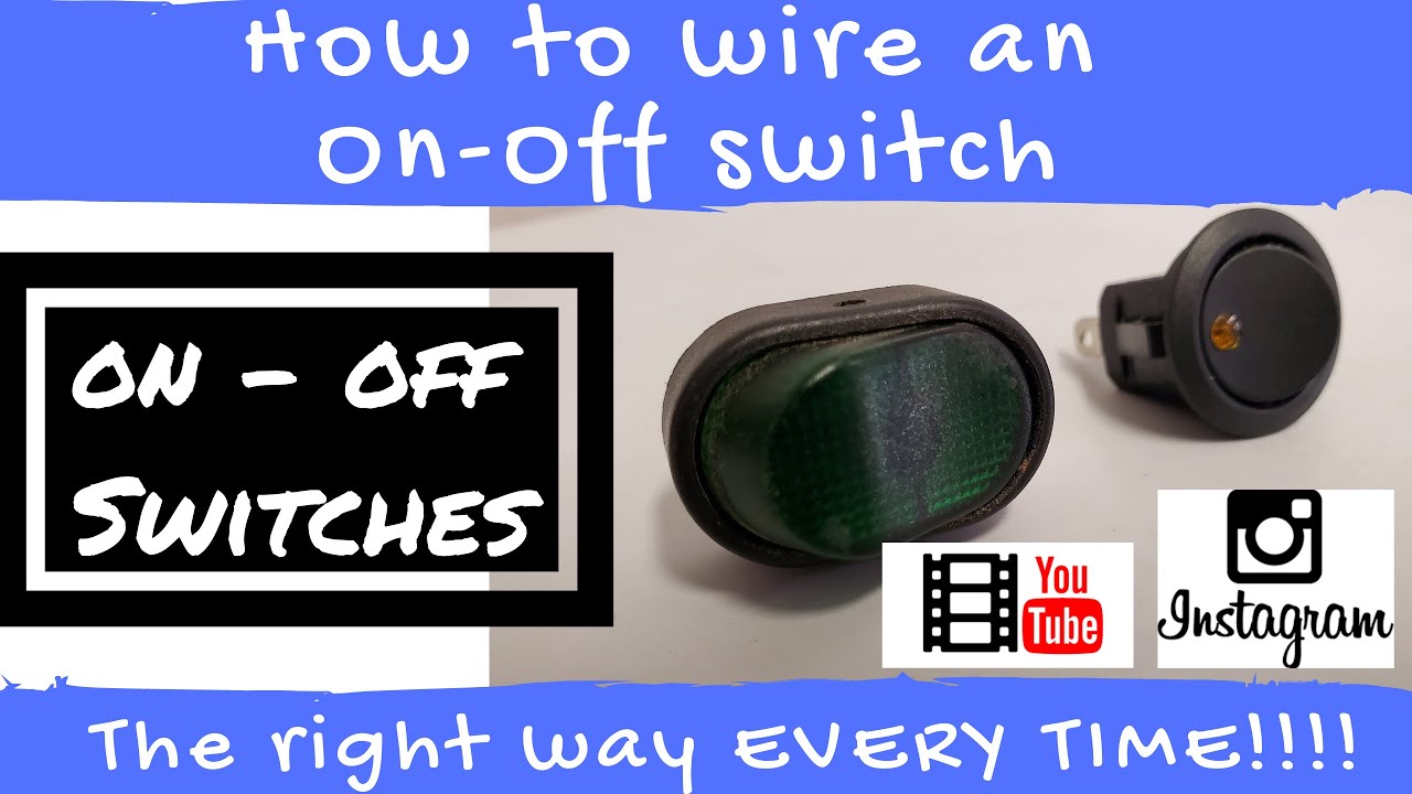 on off switch wiring ( toggle switch / rocker switch )  EXPLAINED EASY