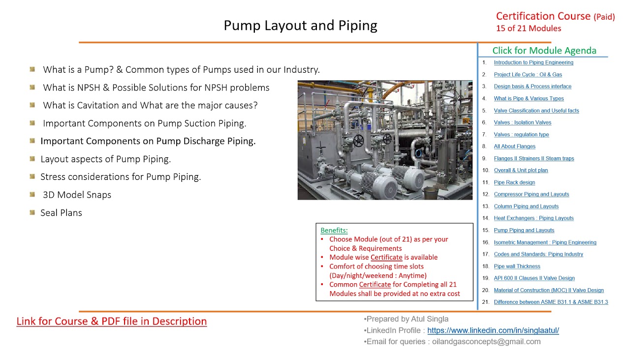 Pump Piping & Layouts: Certification Course for EPC