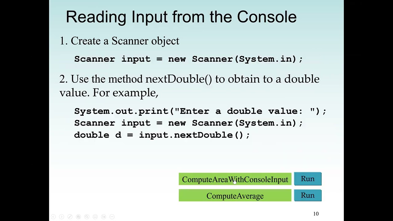Java Program: Using Scanner class, Arithmetic Operators, Variables, to find the Area of a Circle.