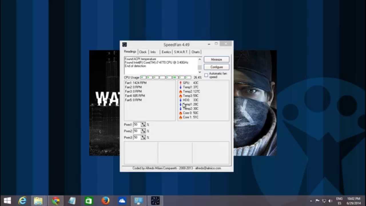 How to use Speedfan to modify the speed of your fans