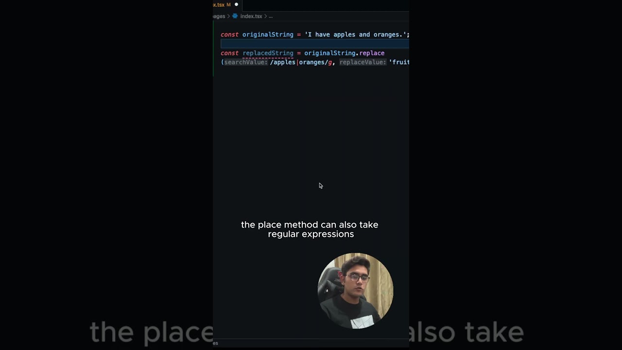 Replace Method in Javascript #javascript #replace #coding #webdevelopment #programming #reactjs