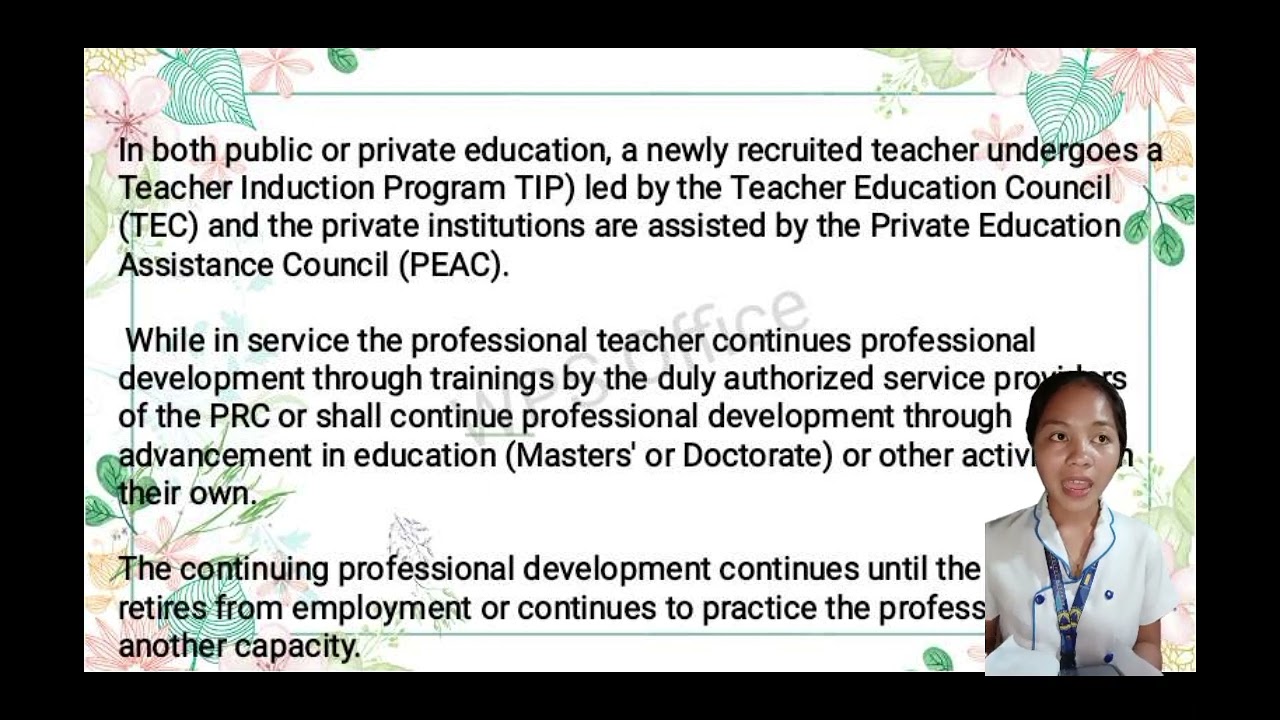 CHAPTER 6 ENSURING TEACHER QUALITY THROUGH COMPETENCY FRAMEWORK AND STANDARD