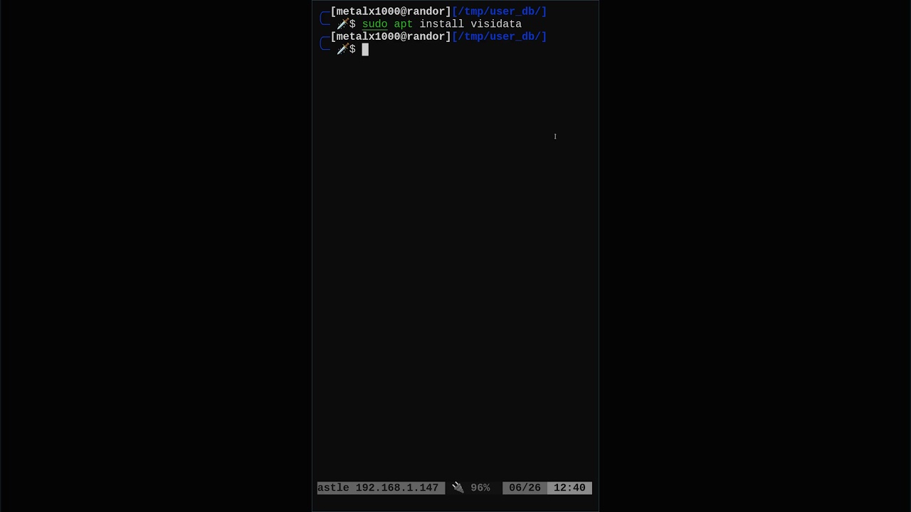 Visidata CSV #linuxshell