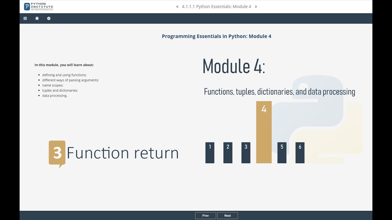 PCAP - Programming Essentials in Python: Module 4 (Functions - Part-3)