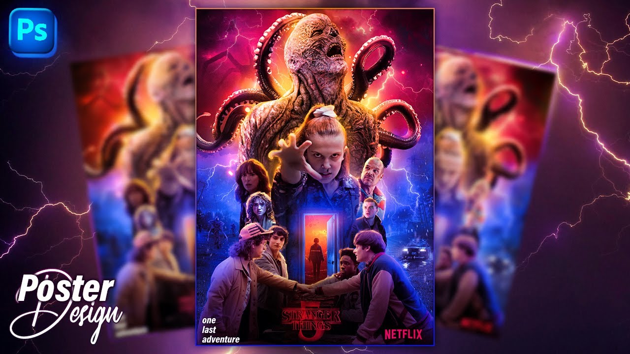 How to Design Stranger Things Poster Using Photoshop | Step by Step | photoshop Tutorial