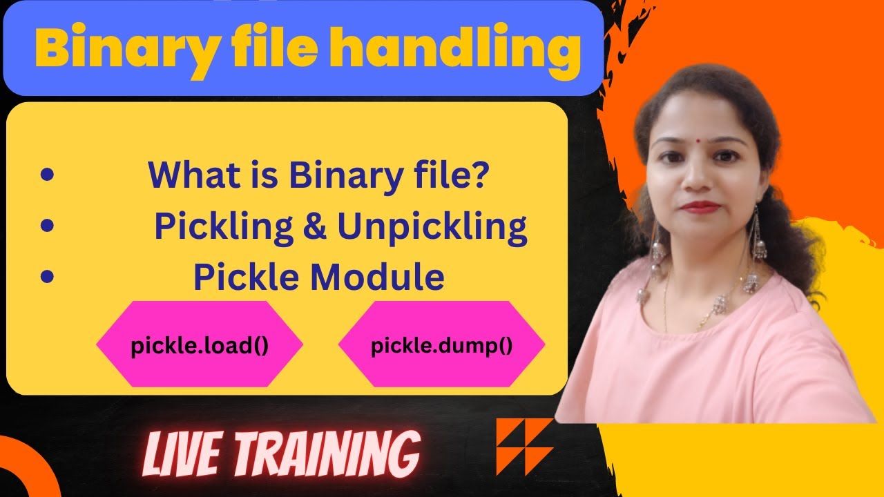 Binary File in Python | Pickle Module | load & dump function | cbse class 12 | file handling