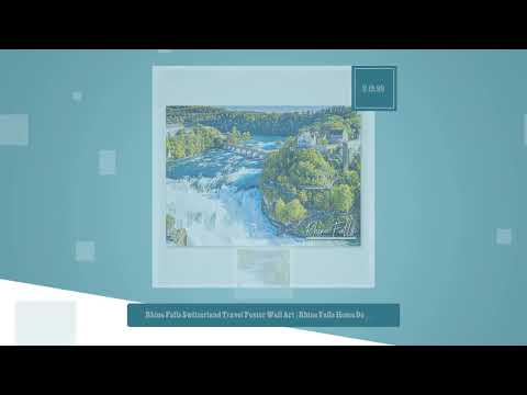 Rhine Falls Switzerland Travel Poster Wall Art | Rhine Falls Home Decor | Rhine Falls Rheinfall P...