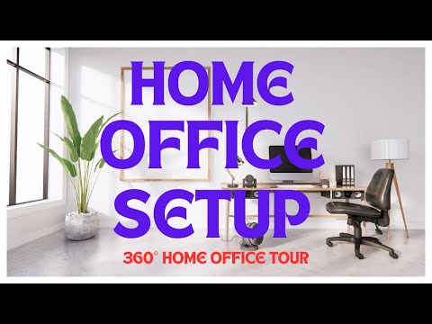 🔁 360° Home Office Setup Virtual Tour | Modern Minimalist Workspace Inspiration