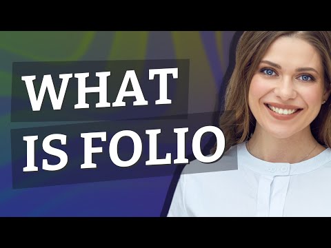 Folio | meaning of Folio