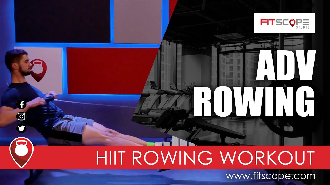 Adv Rowing Workout: HIIT Rowing with Bailey on a Concept 2 Rower | Fitscope Studio