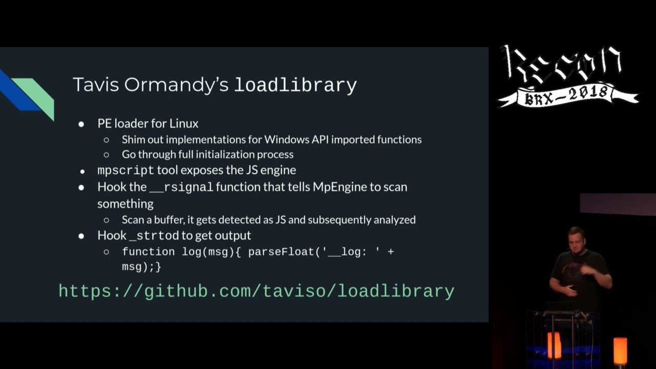 Recon 2018 Brussels - Reverse Engineering Windows Defender’s JavaScript Engine