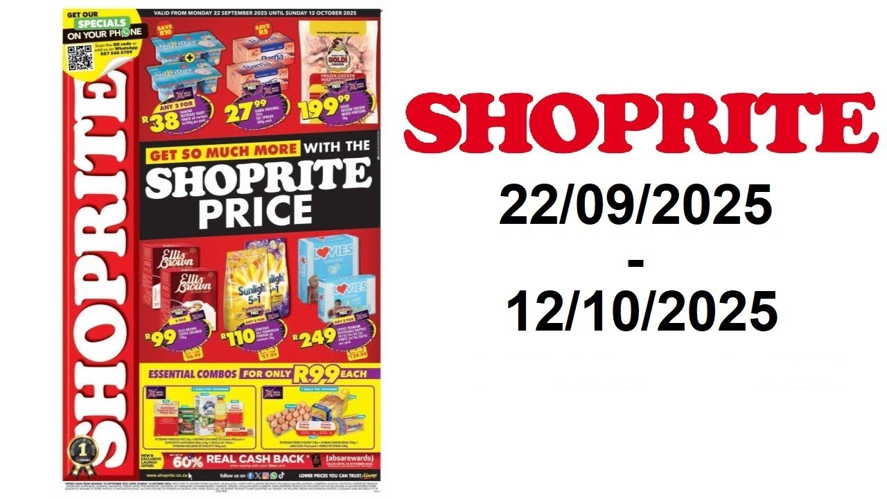 Shoprite specials - Price Gauteng - 22/09/2025 - 12/10/2025